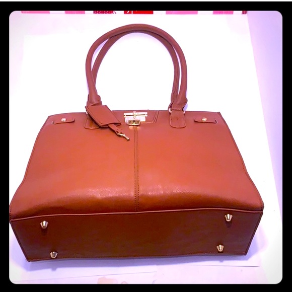 BCBGeneration | Bags | New Nwot Bcbg Cognac Paris Lock Handbag | Poshmark